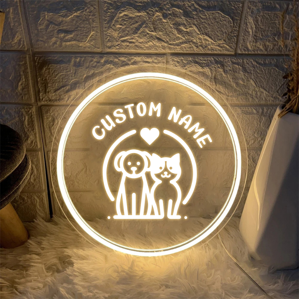 Customized pet shop Neon Light Sign Customized Name of pet shop Art LED ...
