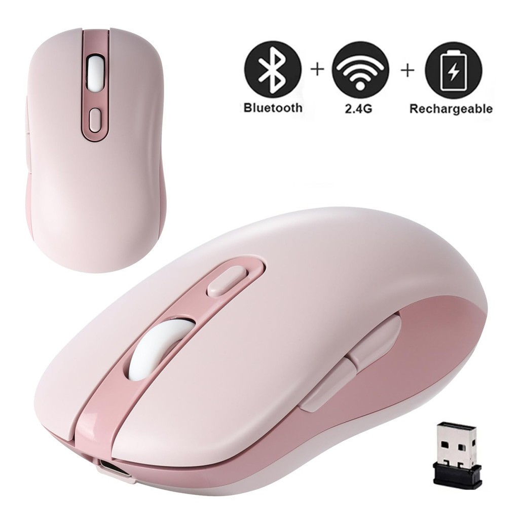Wireless mouse dual-mode Type-C charging Bluetooth+USB Mause portable ...