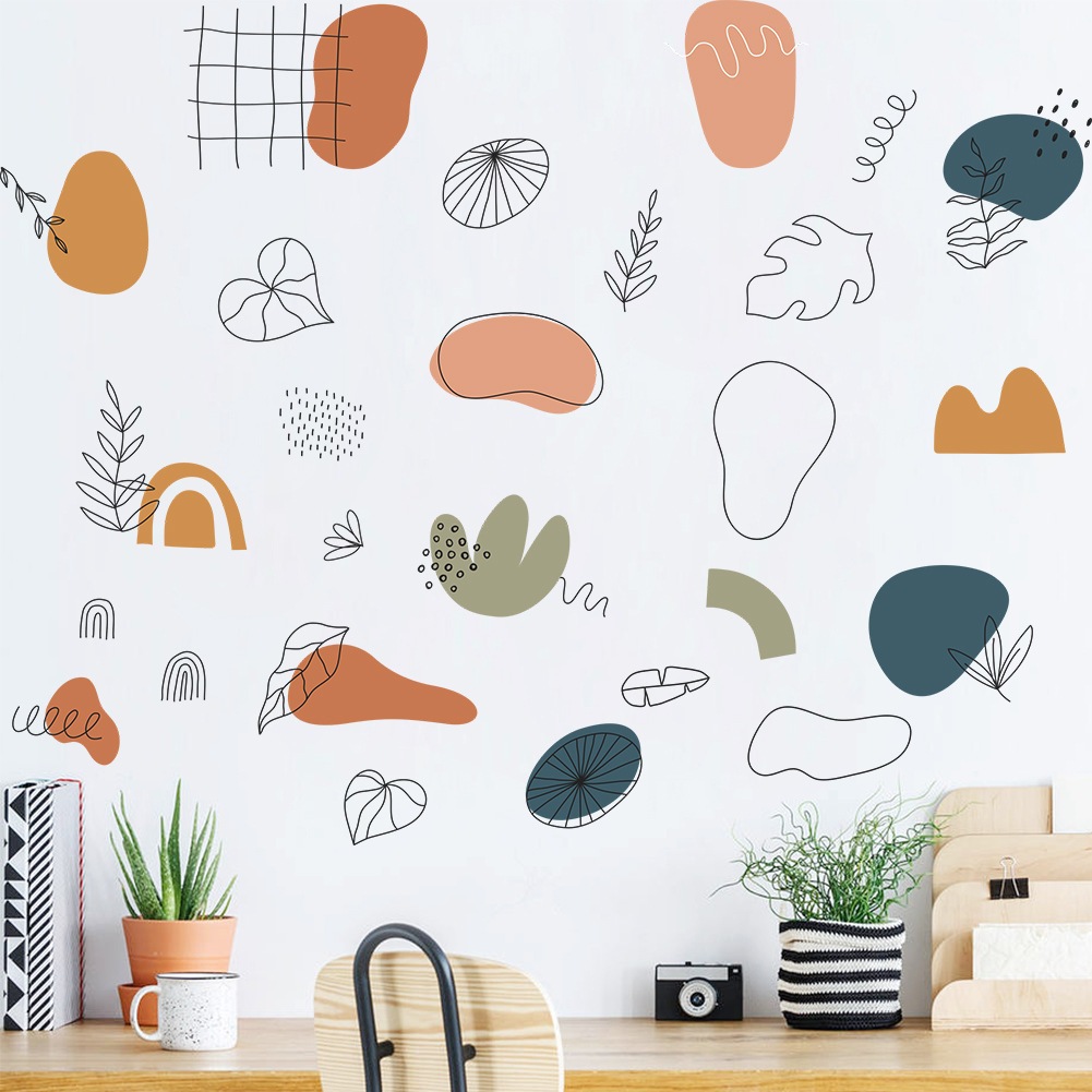 DIY sticker Oversized Morandi arch-shaped living room stickers arch ...