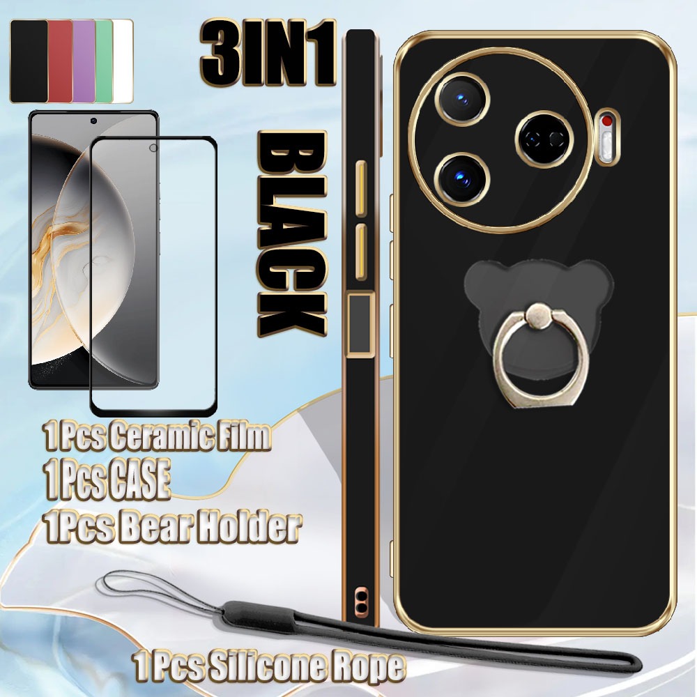3 IN 1 For Tecno Camon 30 Pro 5G/CL8 Case Luxury Electroplating Soft ...