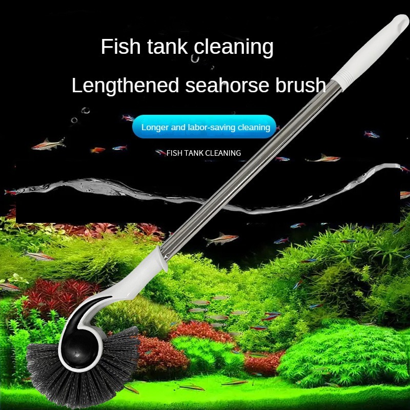 Fish tank seahorse brush long handle cleaning tool fish tank cleaning ...