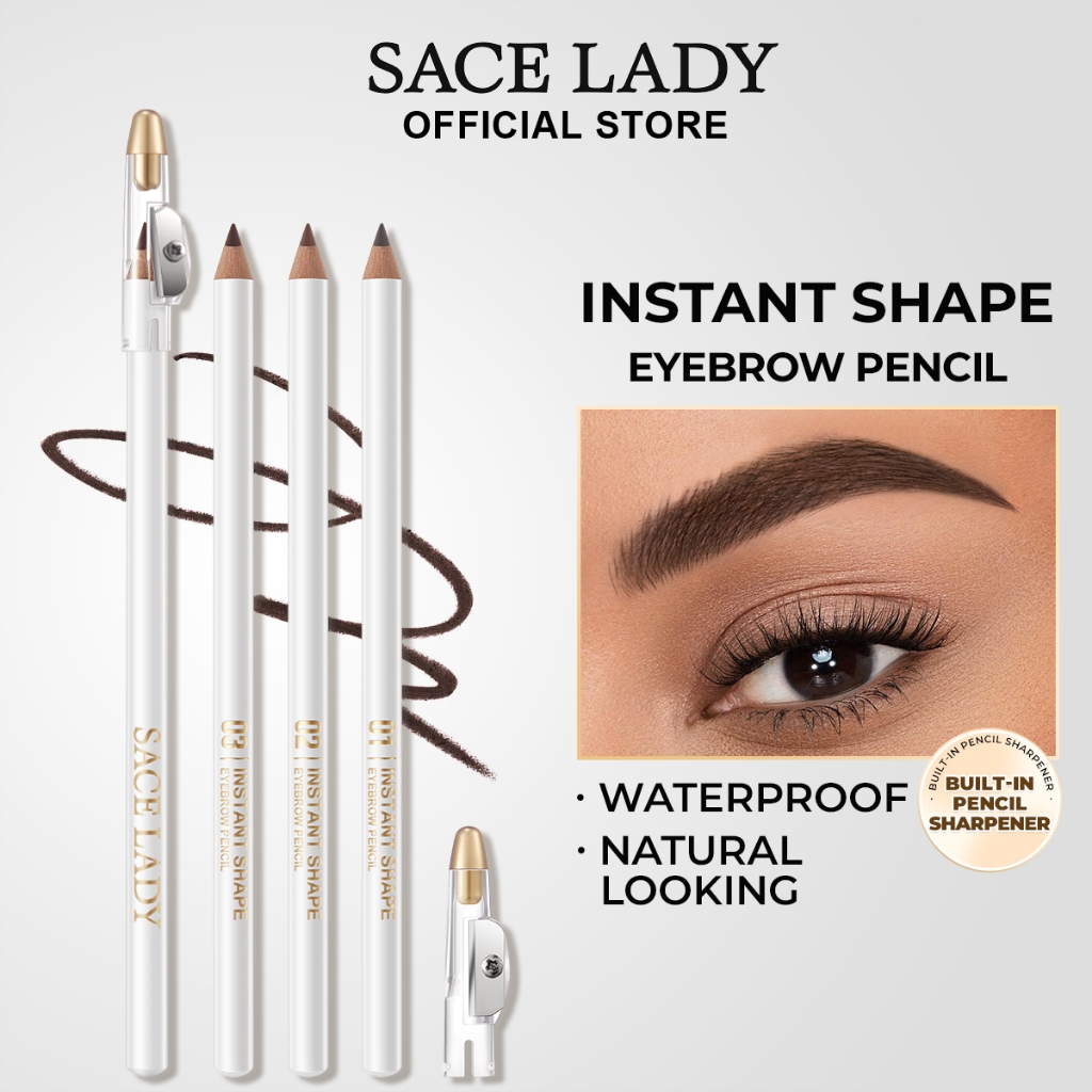 SACE LADY Eyebrow Pencil Natural Looking Built-in Pencil Sharpener Eye ...