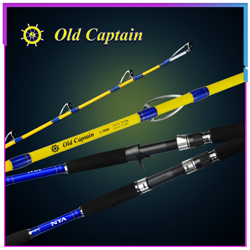 Old Captain 1.6M/1.7M /1.85M【50-350g/15-40lb】Solid Rod tip Heavy ...
