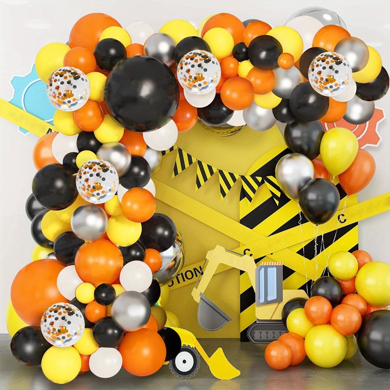 Engineering Vehicle Happy Birthday Banner with Construction Theme Party ...