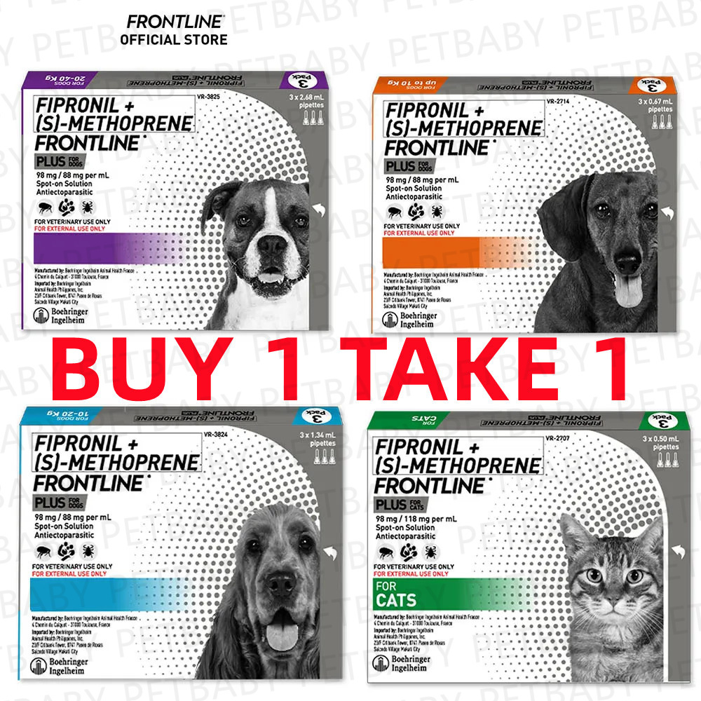 【BUY 1 TAEK 1】Frontline Plus Anti Ticks and Fleas Control for Dogs and ...