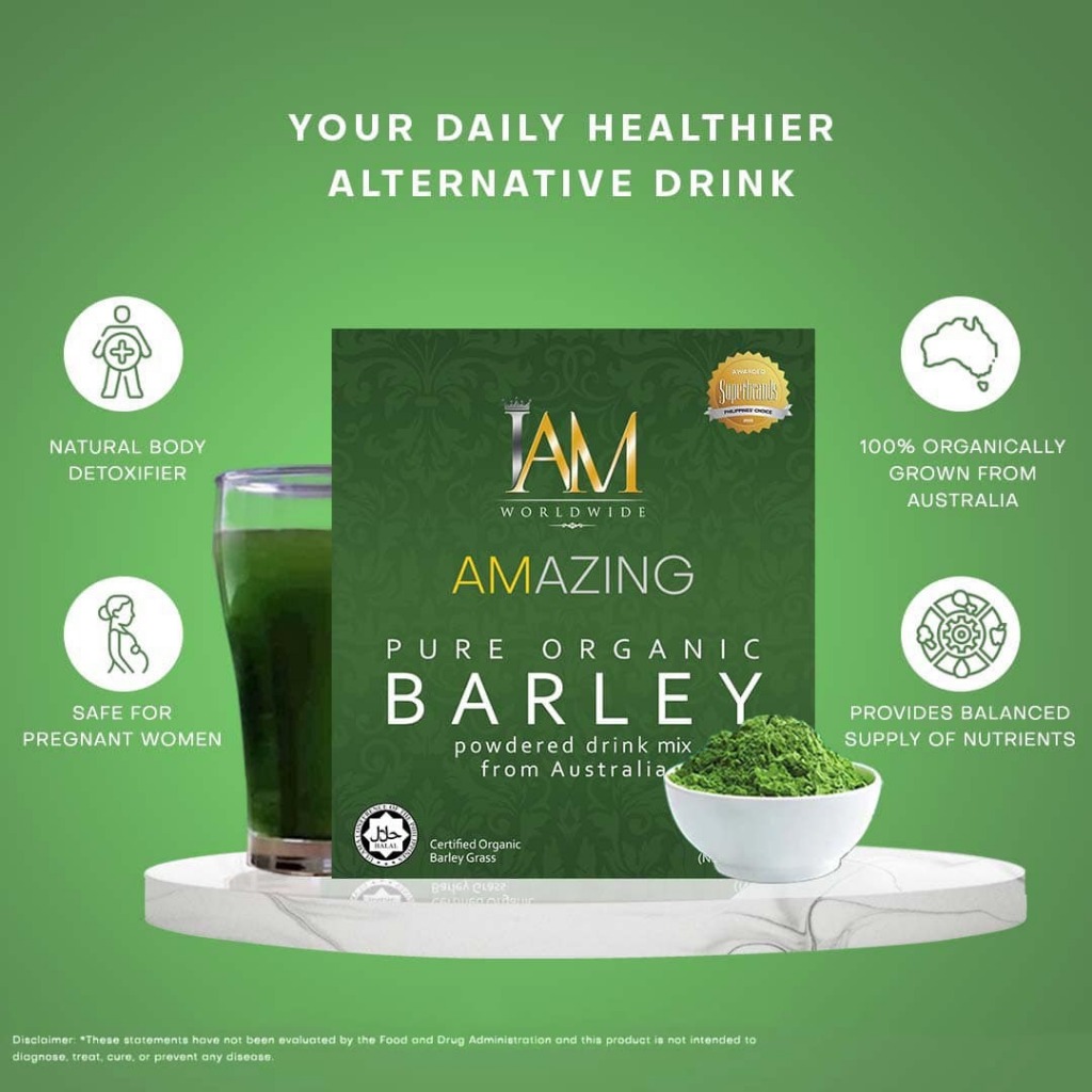Original IAM Amazing Pure Organic Barley BEST SELLER Powdered Drink ...
