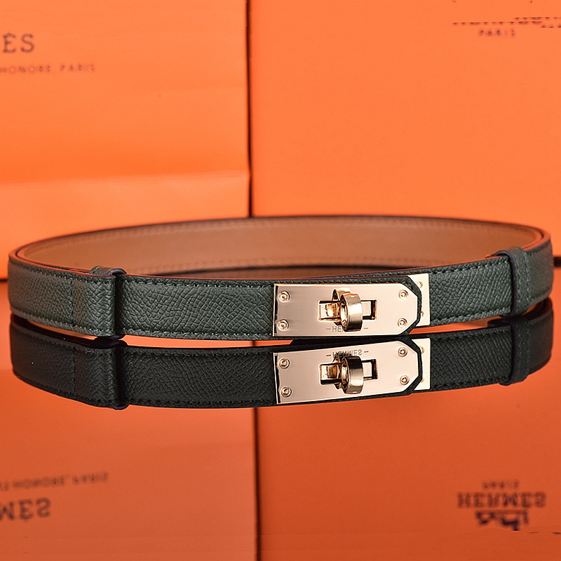 High-end Hermes kelly Belt Cowhide Narrow-Waisted Shrink-Belt Women ...