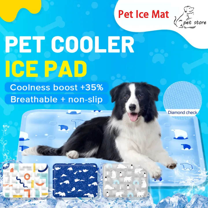 Cooling Pad For Dogs Gel Ice Pad Bed Mat Quick pet Cooling Sleeping Mat ...