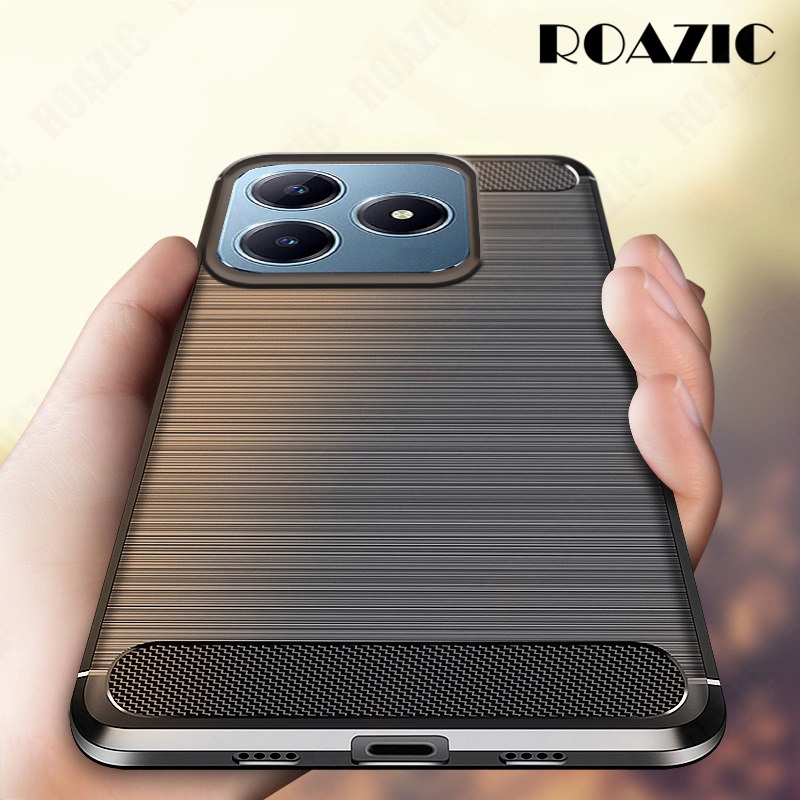 For Realme C63 Phone Case Luxury Slim [Carbon Fiber Anti-fingerprint ...