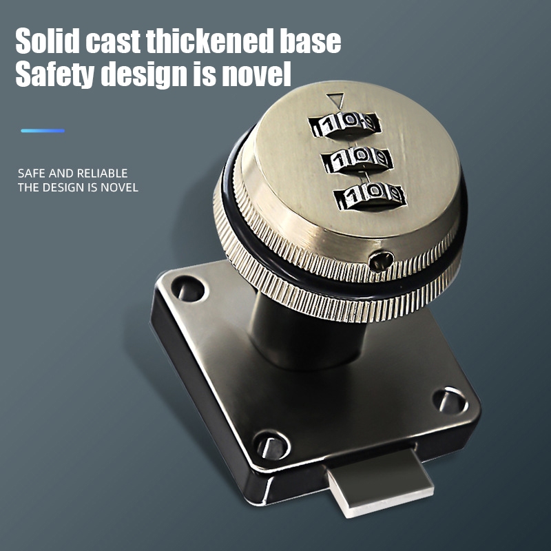 Desk drawer combination lock home bedside file cabinet lock concealed ...