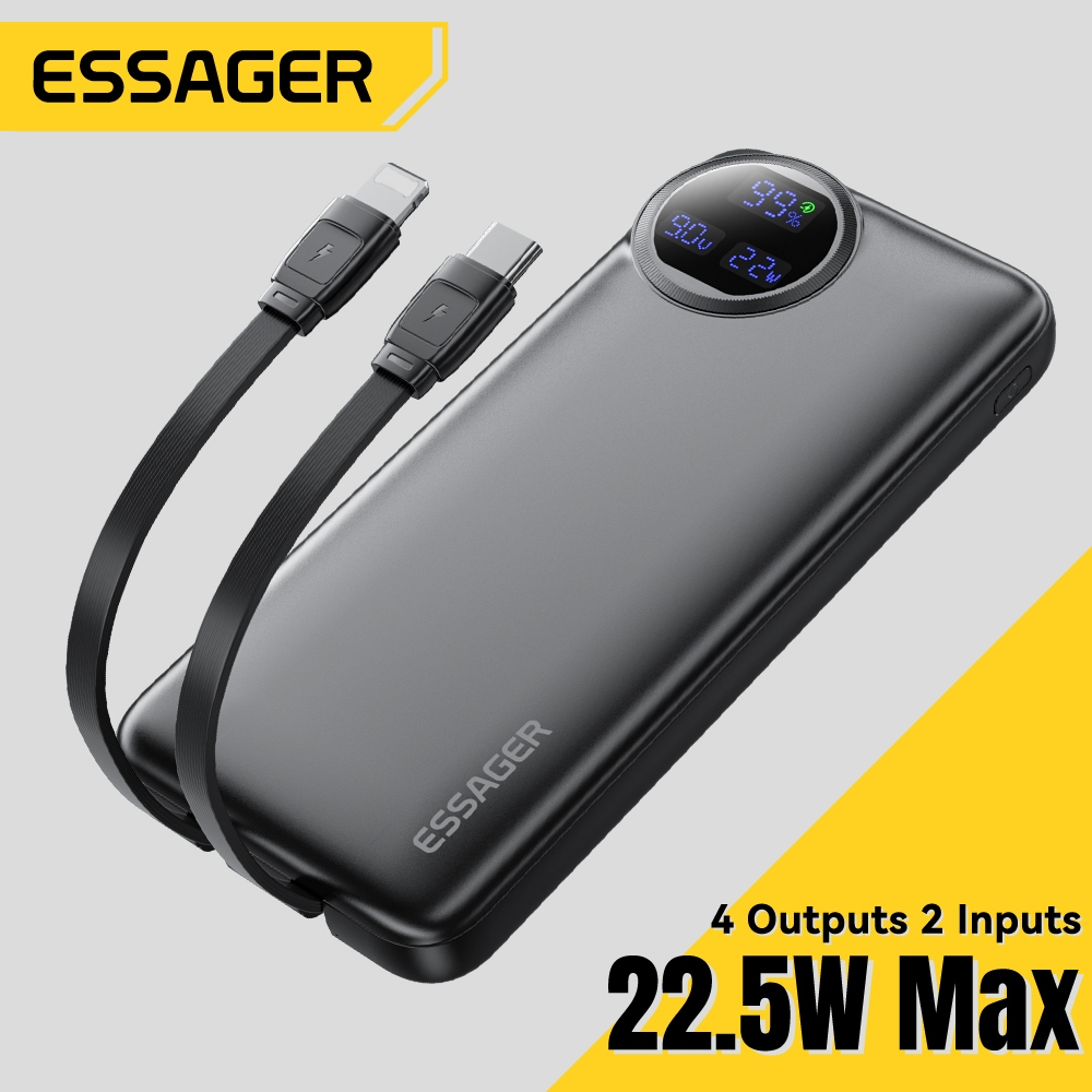 Essager 22.5W Power Bank 10000 & 20000 Mah Adapter for IP Samsung phone ...