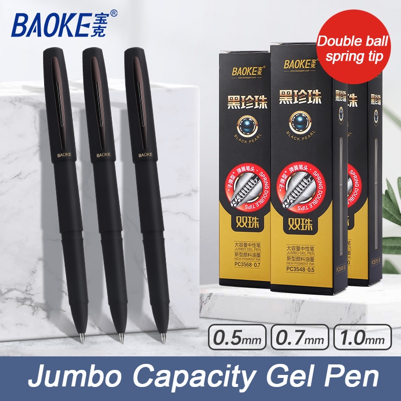BAOKE 6pcs/box Business Gel Pen 0.5mm /0.7mm /1.0mm Black Office ...