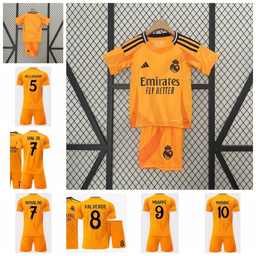 2024-25 Season Real Madrid Away Football Kids Jersey Kit Bellingham ...
