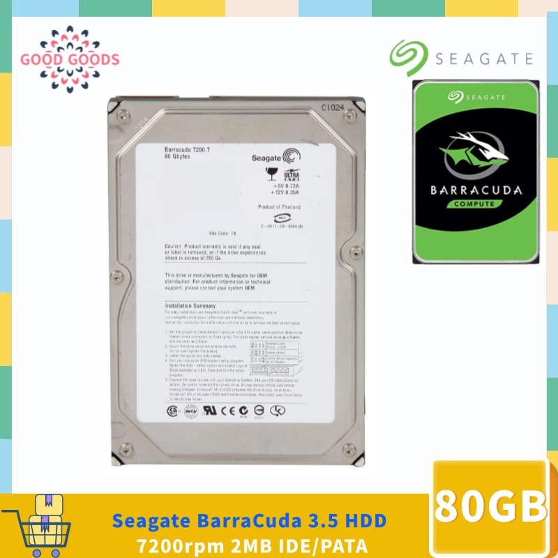 Seagate ST380011A 80GB IDE PATA Ultra ATA100 / ATA-6 3.5" Internal Hard ...