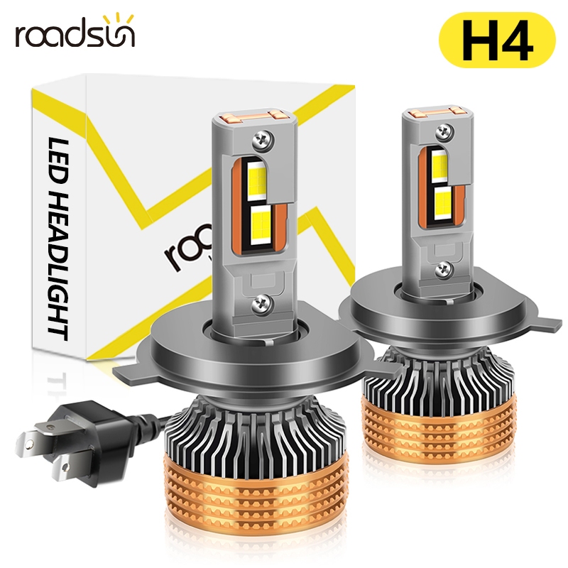 Roadsun 1 Pair H4 Led Car Headlamp 220W 4-Copper Tube Hi-Lo Beam ...