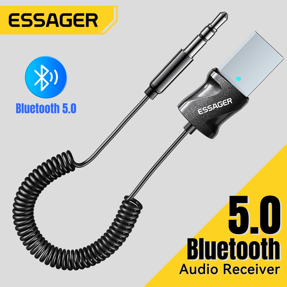 ESSAGER Y Bluetooth Audio Receiver 3.5mm to USB interface AUX input for ...