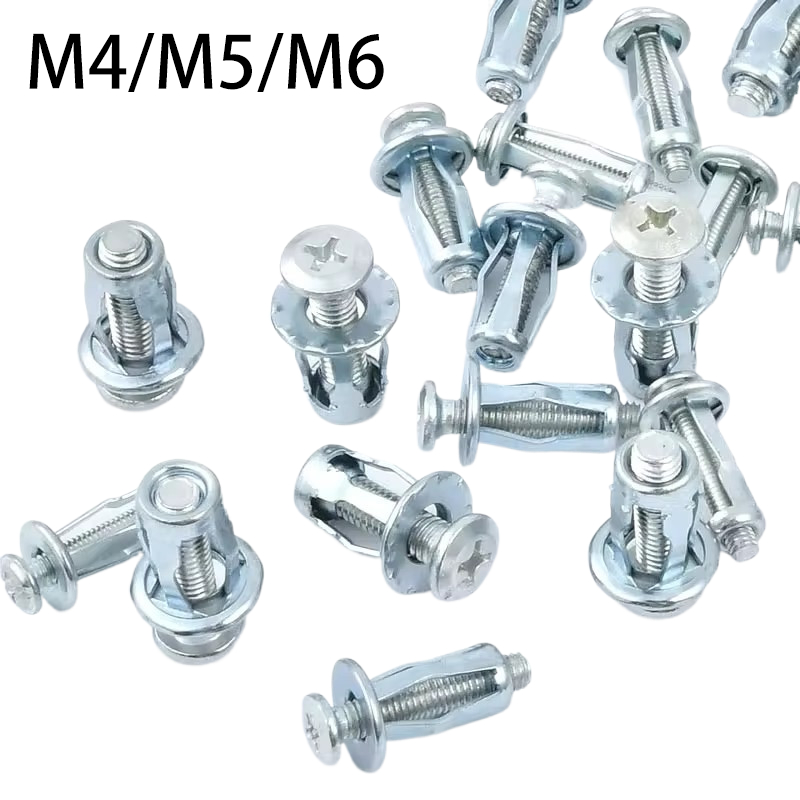 50/20 PCS M4 M5 M6 Expansion Screw Jack Nuts Screw Galvanized carbon ...