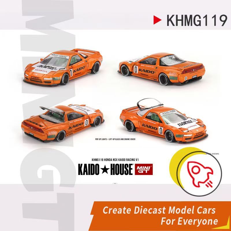 Minigt1: 64 Honda Honda NSX Kaido Racing V1 Simulation Alloy Car Model# ...
