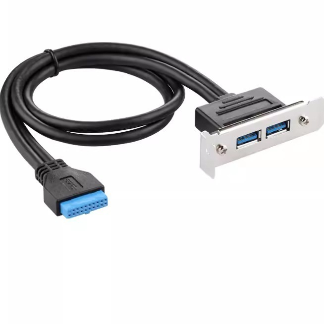 Motherboard 20pin Pin to usb3.0 External Baffle Cable to USB Dual-Port ...