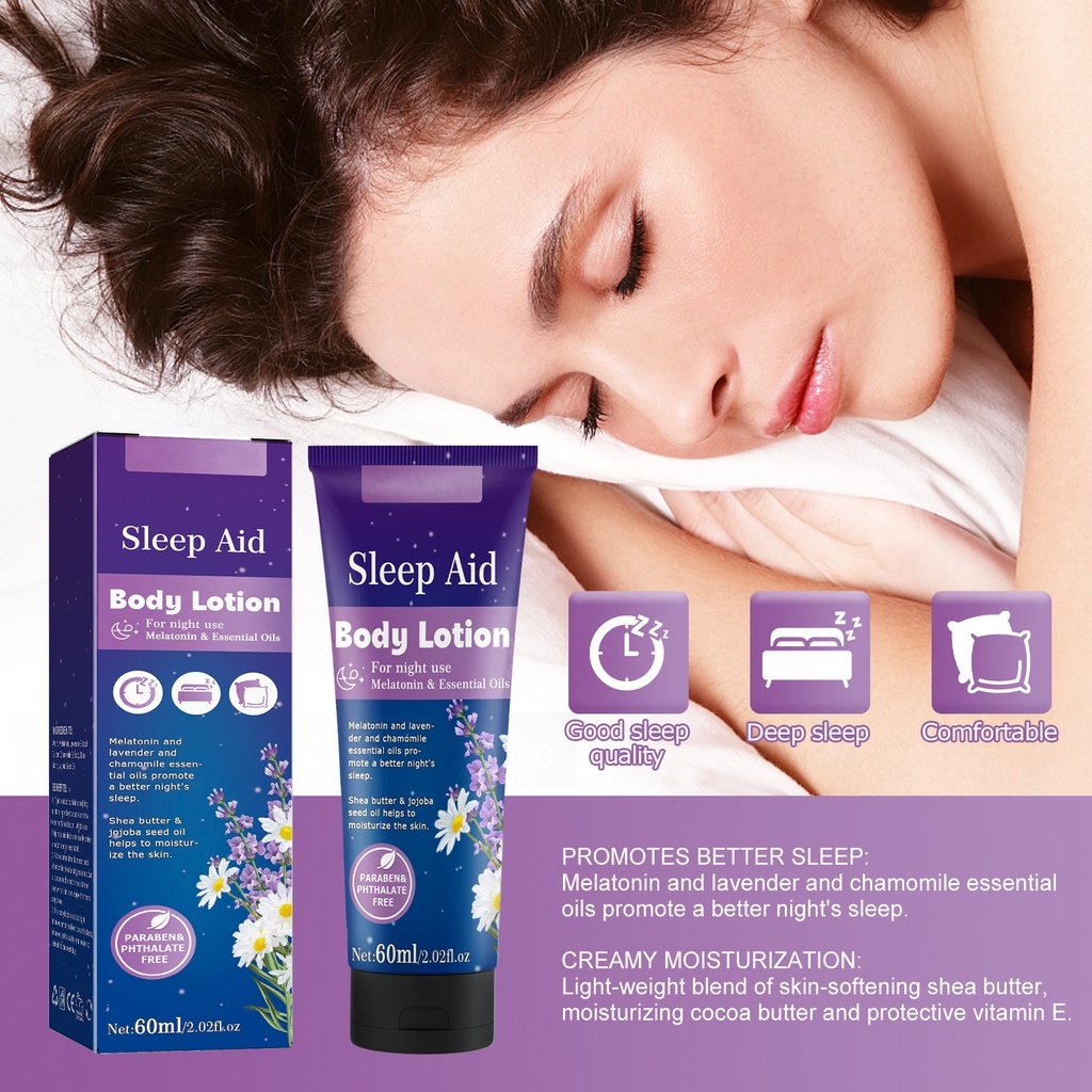 Sleep Aid Body Lotion contains melatonin and essential oils to help you ...