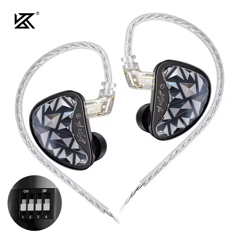KZ AS24 PRO 24 Unit Upgraded Balanced Armature Drive Adjustable Earbuds ...