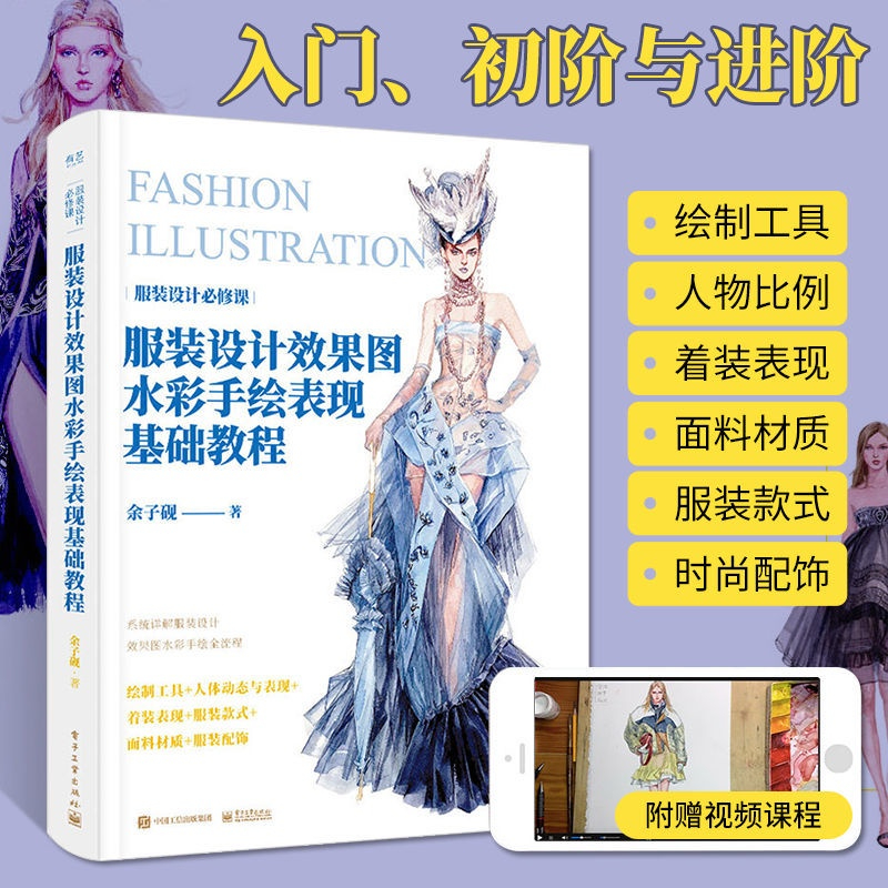 Clothing Design Effect Drawing Watercolor Hand-Painted Performance ...