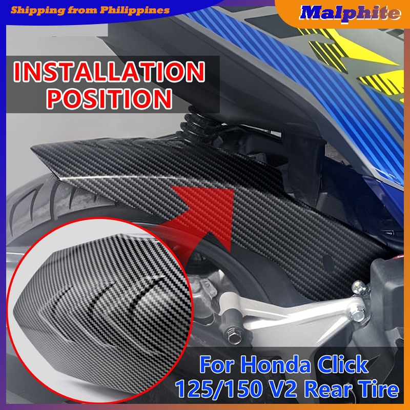Rear Tire Hugger Honda Click 125i 150i v4/v3/v2 Carbon White For ...
