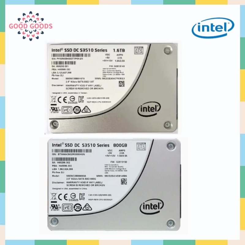 Intel DC S3510 2.5" 800GB 1.2TB 1.6TB SATA III MLC Internal Solid State Drive (SSD) | Shopee ...