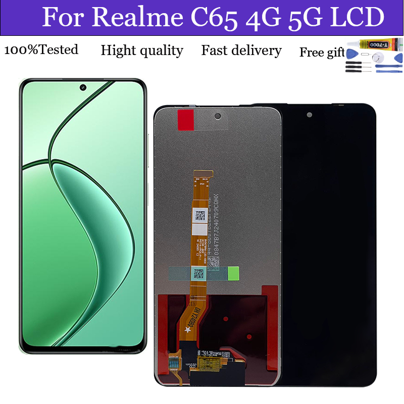 Display For OPPO Realme C65 4G 5G LCD With Frame Touch Screen Digitizer ...