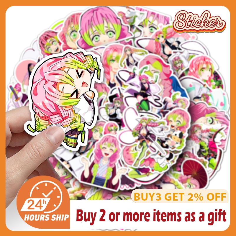 50pcs Kanroji Mitsuri Stickers Anime Demon Slayer Graffiti DIY Laptop ...