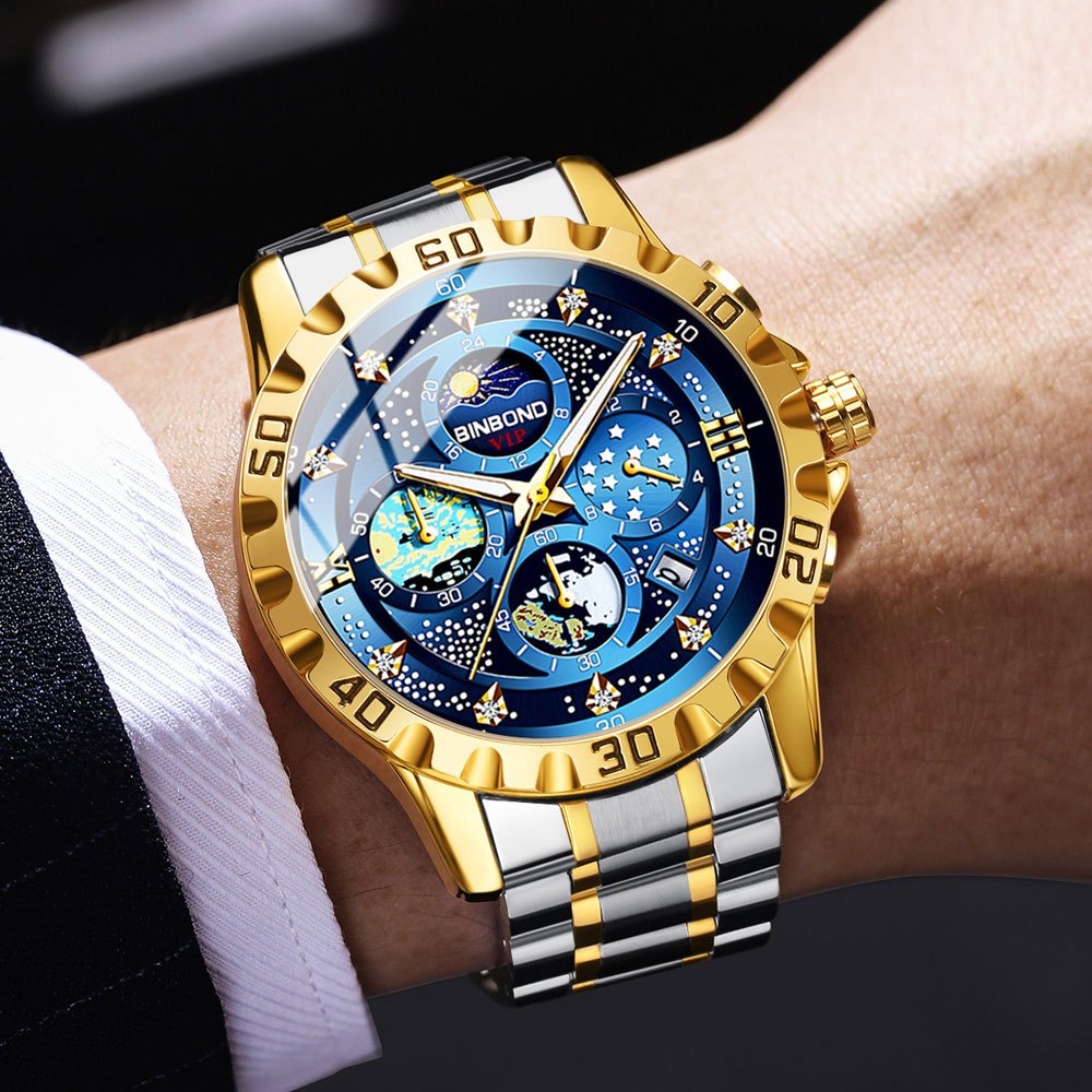 Multi Functional Night Light Men's Watch Fashion Business Original Men ...