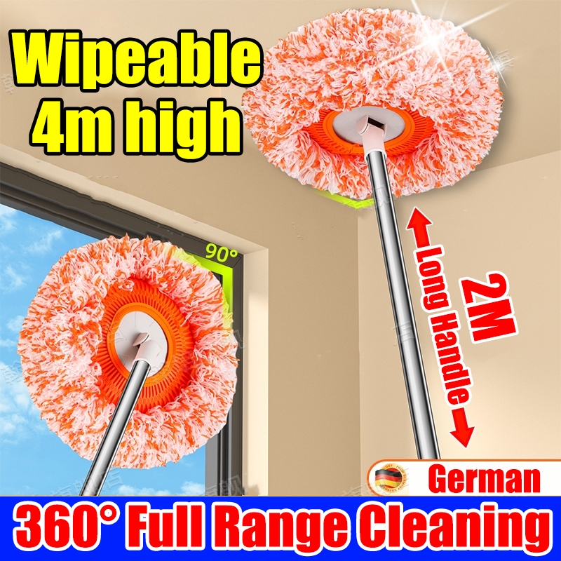 2m Floor Mop with Long Handle Car Cleaning Mop Glass Wiper Window ...