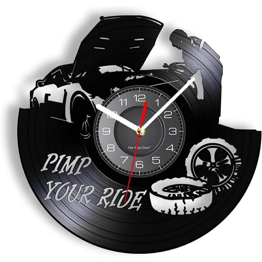Mechanic Car Service Vinyl Record Wall Clock Tire Repair Garage Battery ...