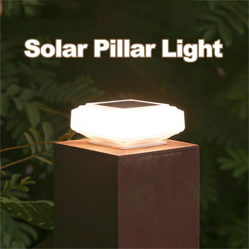 【Philippines Stock】LED Solar Post Lights Outdoor Waterproof Pillar Lamp ...