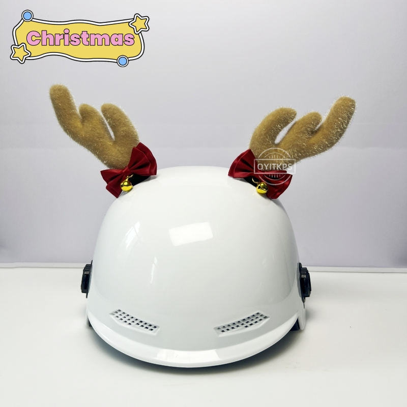 Christmas Gift | Motorcycle Helmet Decoration Antlers Holiday Riding ...
