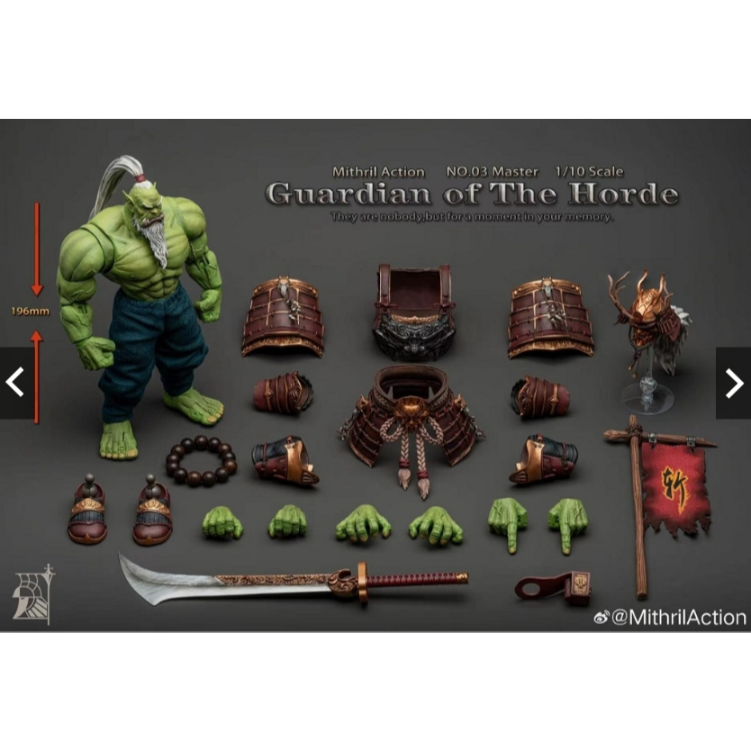 Mithril Studio 1 / 10 Warcraft Bestial Orc 03 Master Samurai ...