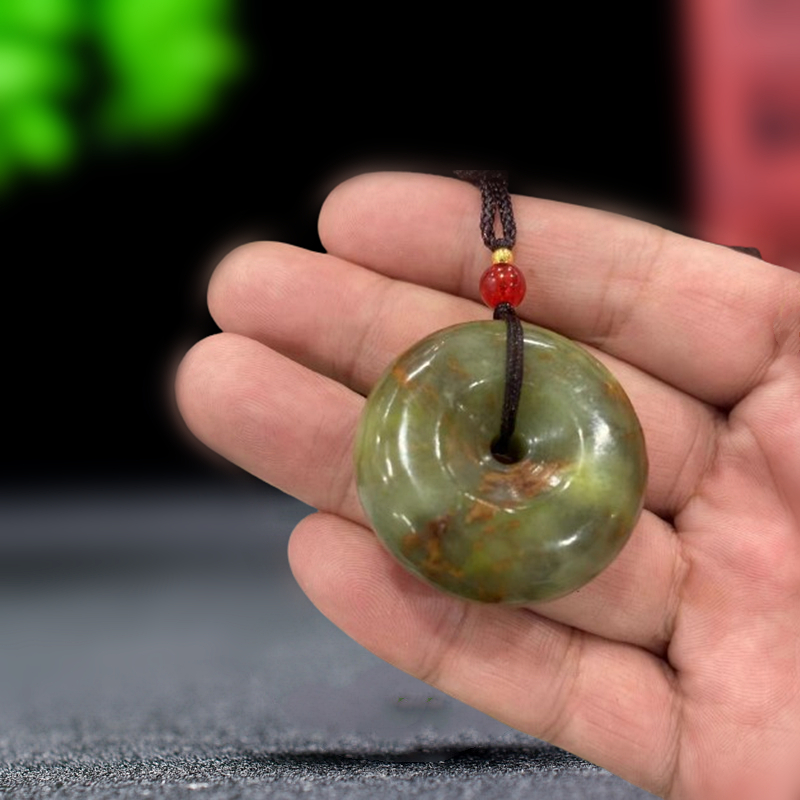 New Western Regions saffron xiu jade safety buckle pendant accessory ...