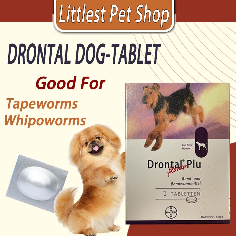 Drontal Dog deworming Remove flea&mite for dog1 box /1 tablets | Shopee ...