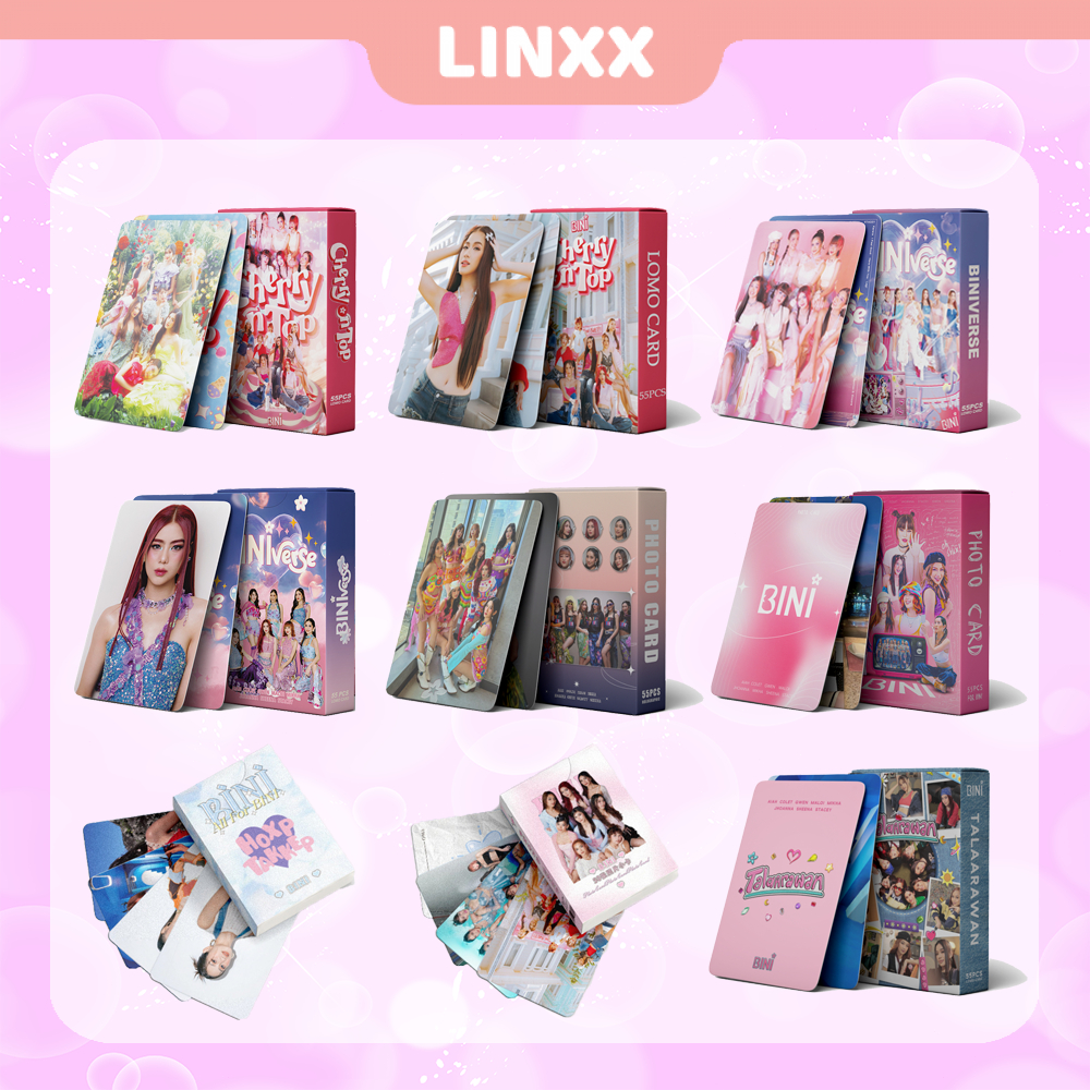 LINXX 55Pcs Bini Talaarawan Laser Lomo Card Photo Card Holographic ...
