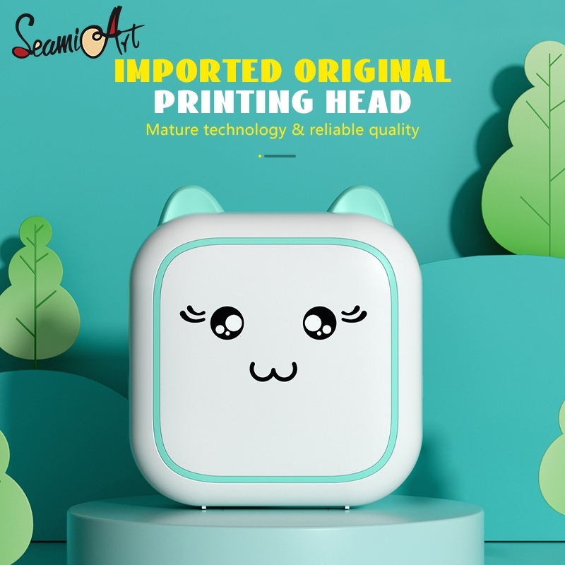 Mini Portable Label Printer Set Bluetooth Connect IOS and Android ...