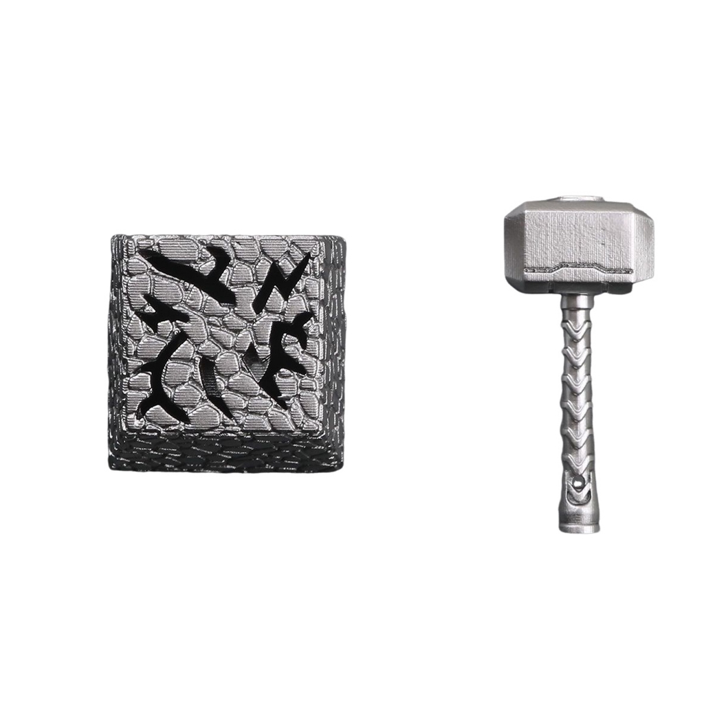 3D stereoscopic Keycaps 2In1 Thor Hammer resin keycap Magnetic ...