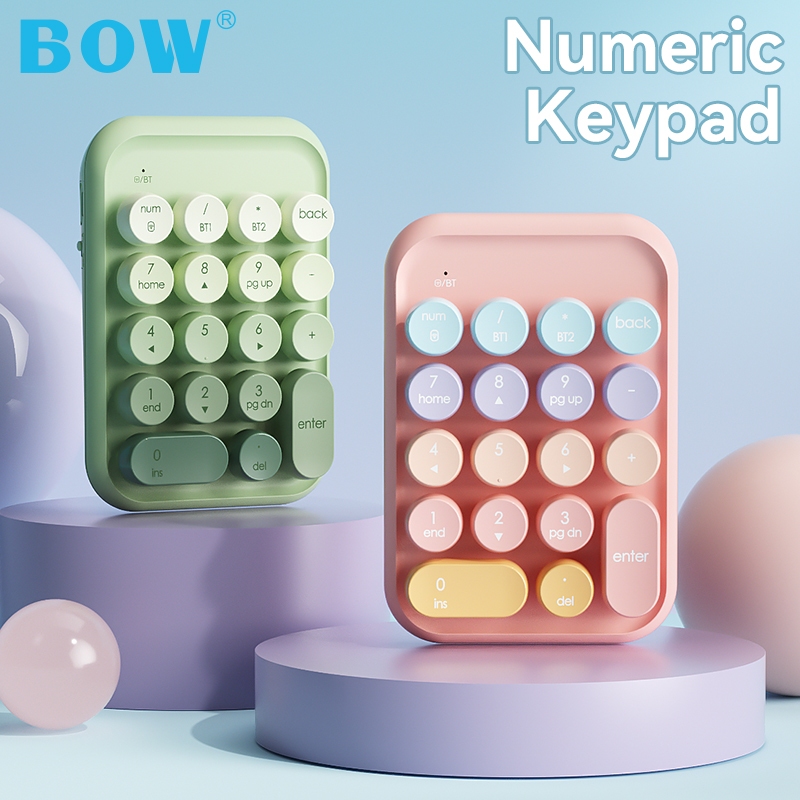 BOW Mini Wireless Numeric Keypad K158 series Three mode keyboard 2.4G ...