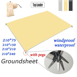 240x210 Camping Ground Sheet with Peg Waterproof Footprint Picnic Mat ...