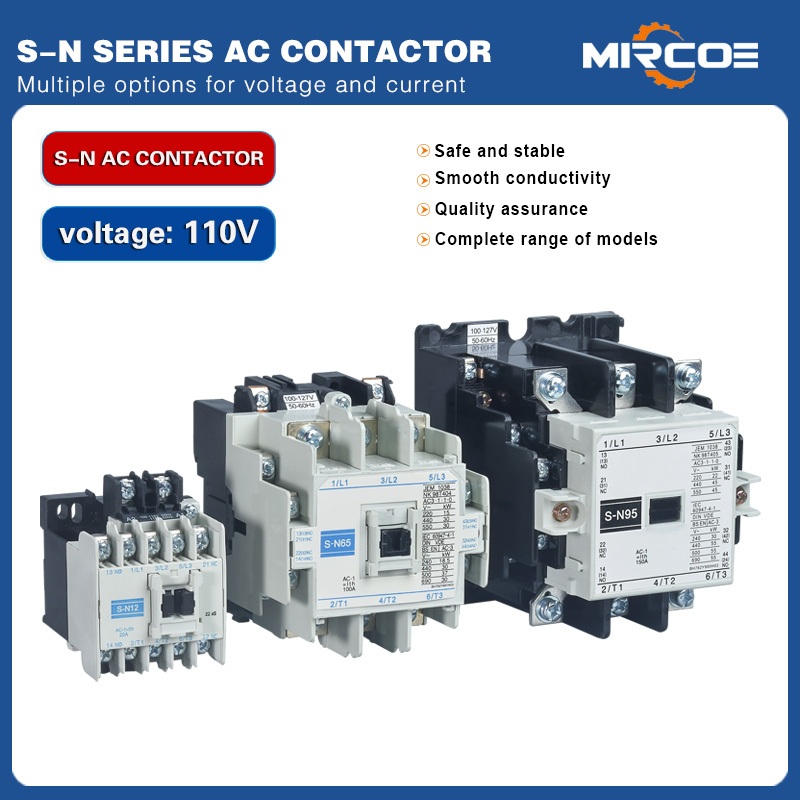 SN magnetic contactor 10A to 95A voltage 110V 220V 380V part number S ...
