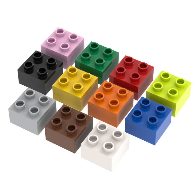 Random One Color Duplo Building Block Toys Kids Brick 2x2 Baby Creative ...
