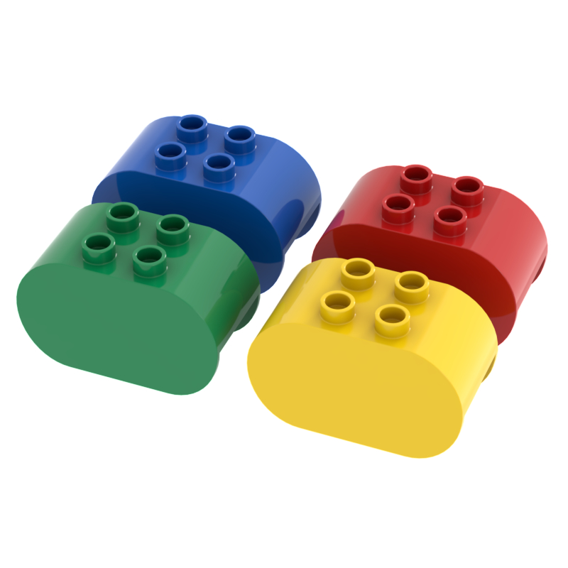 Duplo Brick Building Blocks 2x4x2 Rounded Ends Random Color Toys Kids ...