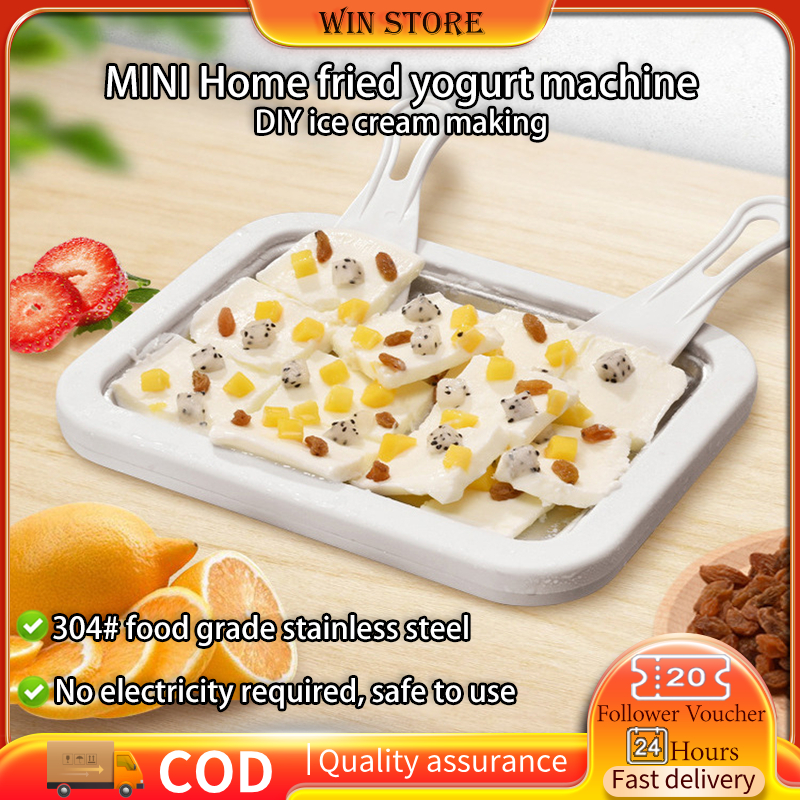 WIN MINI Household Fried Yogurt Maker, MINI Fried Ice Maker, Ice Cream ...