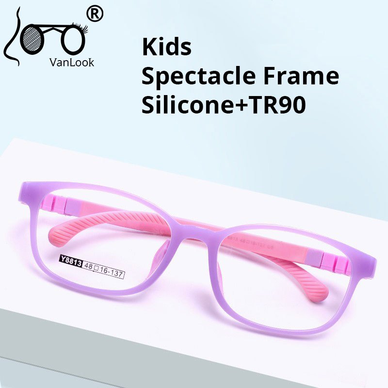 Kids Glasses Silica Gel Specs Kid Spectacle Frame TR90 Silicone ...