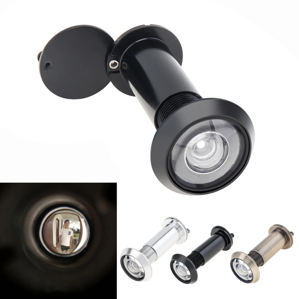 16MM Door Peephole Door Viewer 200 Degree Adjustable Glass Lens Eye ...