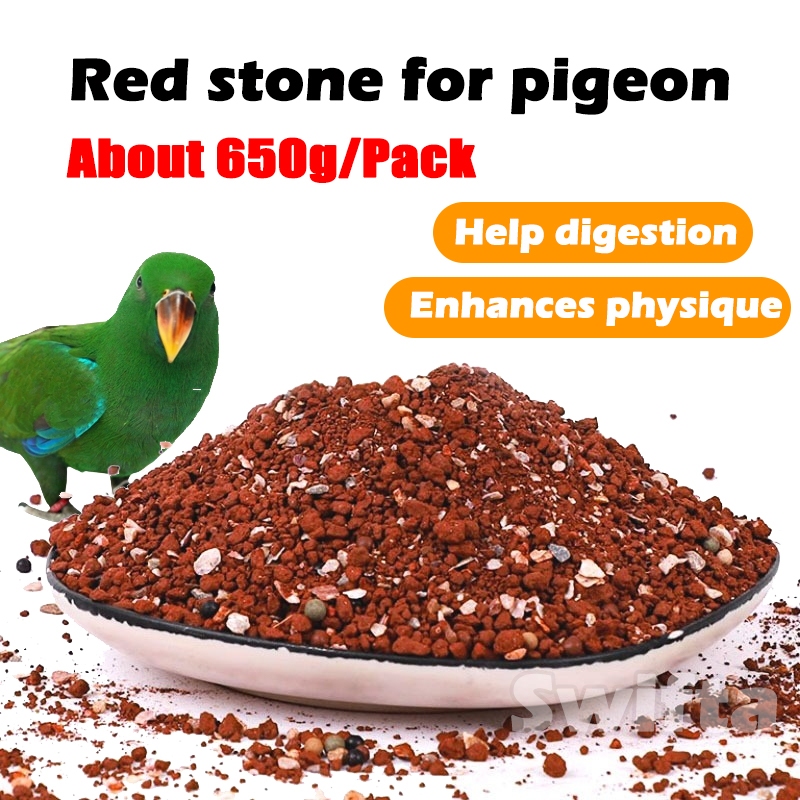 650g/pack Pink mineral grits with red stone for pigeon food supplements ...